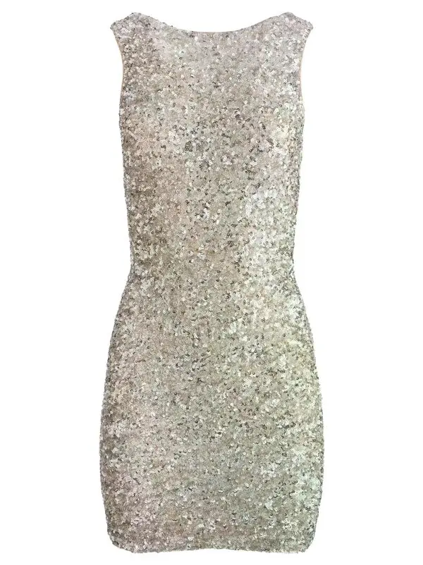 Alice + Olivia Celia Mini Dress - Silver