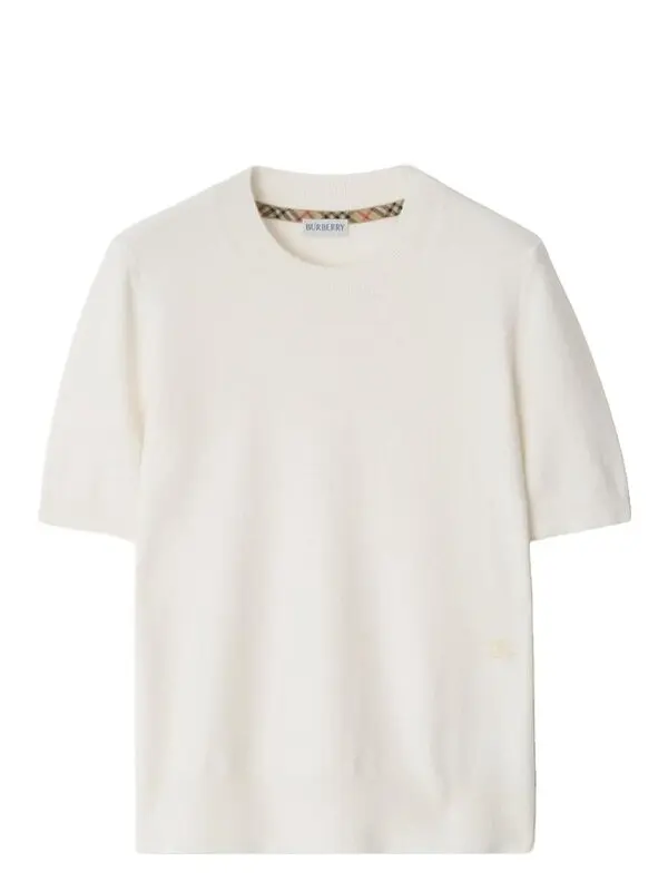 Burberry Cashmere Blend Top - Chalk
