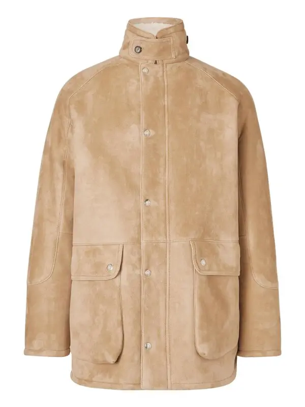 Loro Piana Shearling Car Coat - Brown