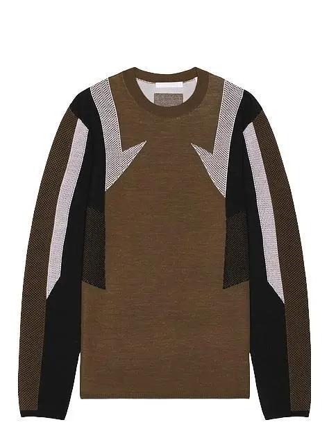 Helmut Lang Sport Crew - Black  Ivory  & Cognac
