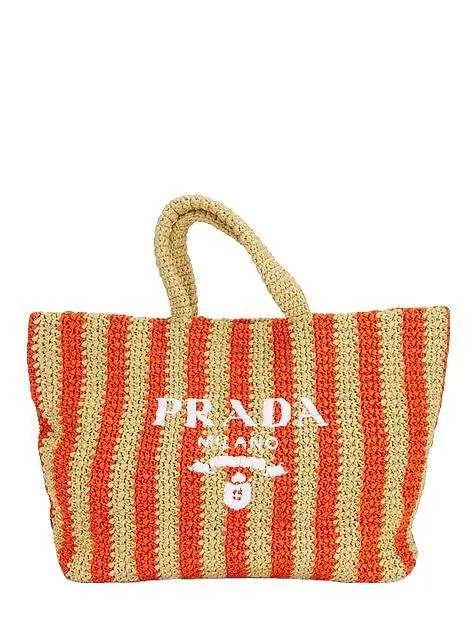 FWRD RENEW Prada Raffia Tote - Multi
