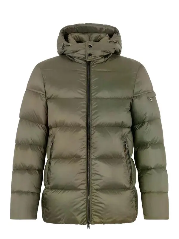 MOORER Hooded Puffer Jacket - Green