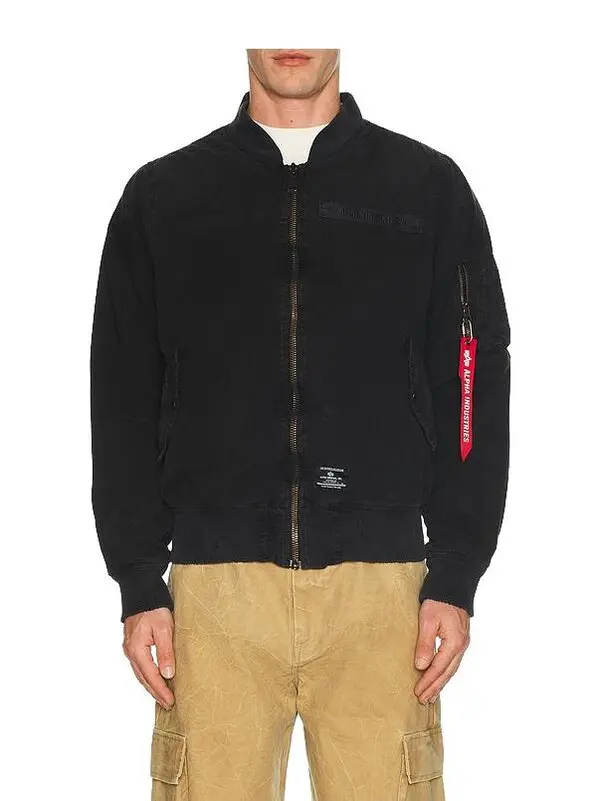 Alpha Industries L-2b Rip And Repair Flight Jacket - Black