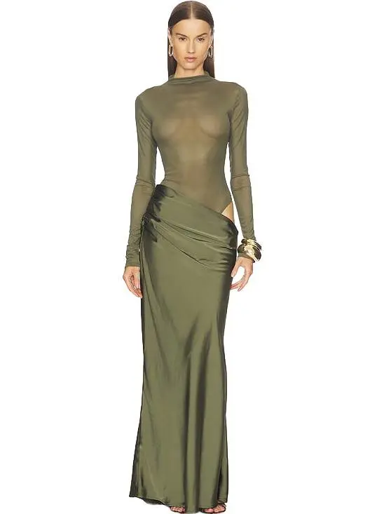 CAMILA COELHO Elarina Maxi Dress - Olive