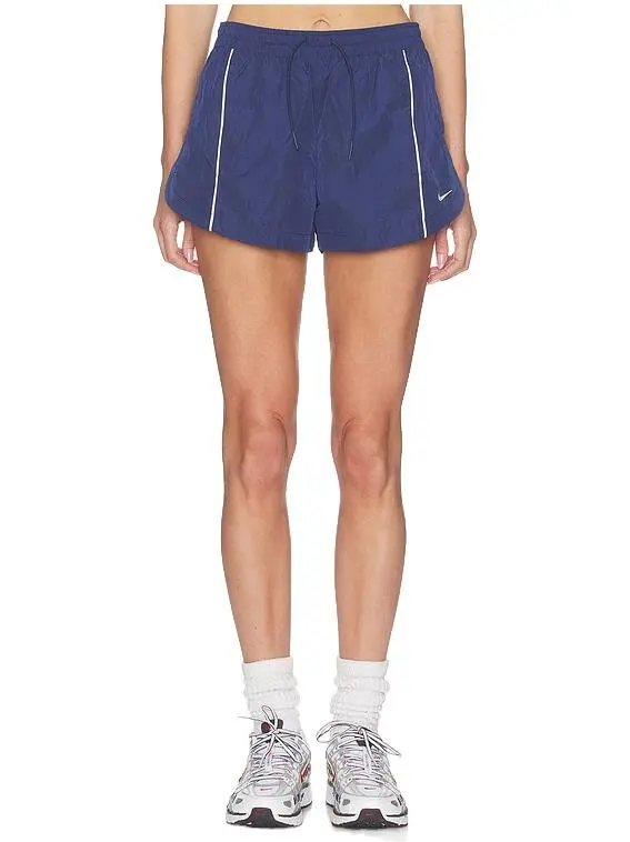 Nike Mid-rise Woven Short - Midnight Navy & Sail