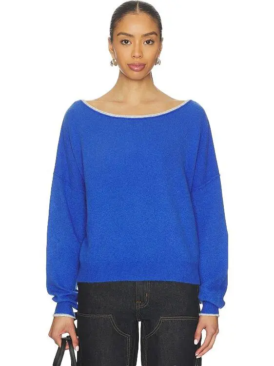 Free People See Me Pullover Sweater - Mazarine Combo