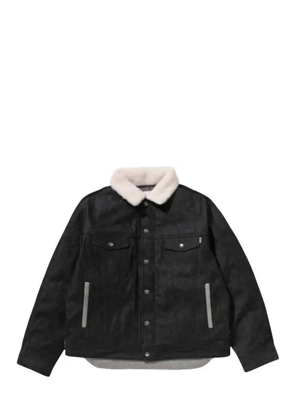 BAPE Down Wide Denim Jacket - Black