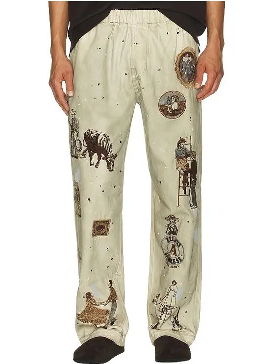 SAMUEL ZELIG Western Pant - White