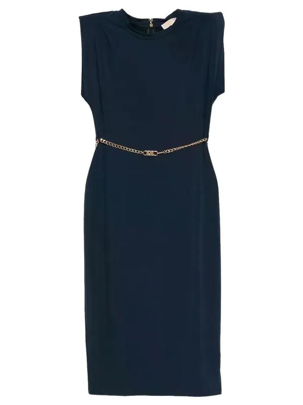 Michael Kors Belted Midi Dress - Blue