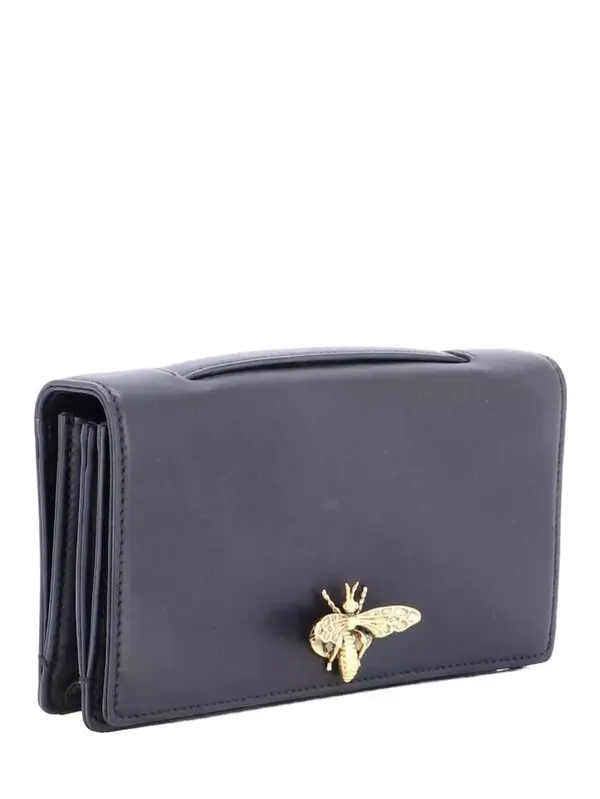 Dior Bee Leather Clutch - Black