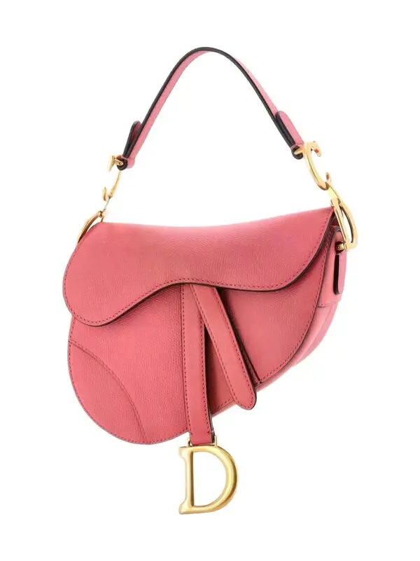 Dior Saddle Handbag Leather Mini Shoulder Bag - Pink