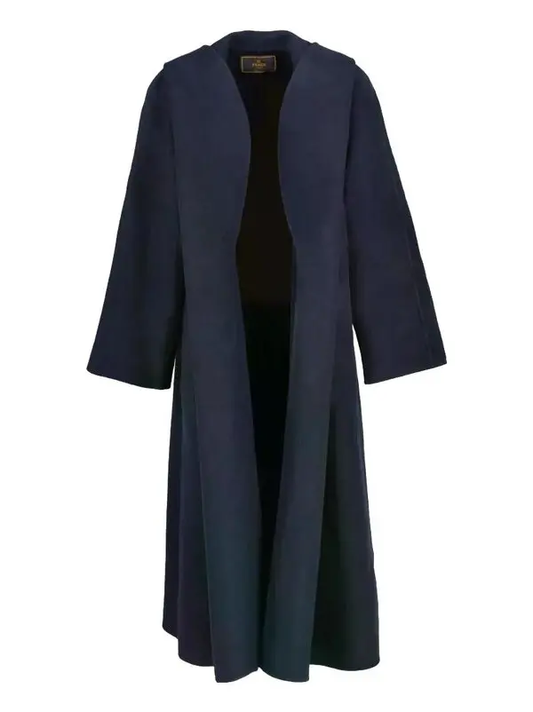 Fendi Wool Collar Coat - Blue