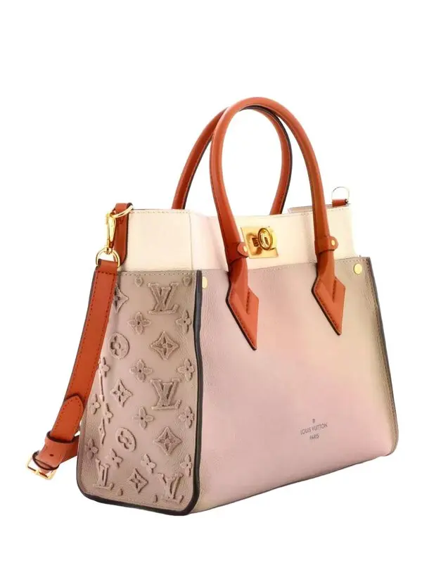 LOUIS VUITTON On My Side Monogram Tuffetage Leather Mm Tote Bag - Neutrals