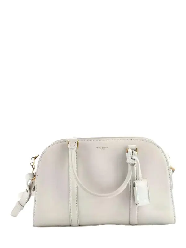 Saint Laurent Lock Baby Duffle Leather Satchel - Neutrals