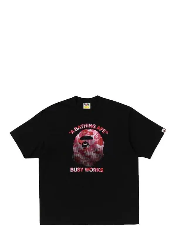 A BATHING APE Abc Camo Fade Ape Head Relaxed Fit Tee Shirt - Black