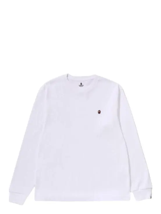 A BATHING APE Ape Head One Point Thermal Lt Underwear - White