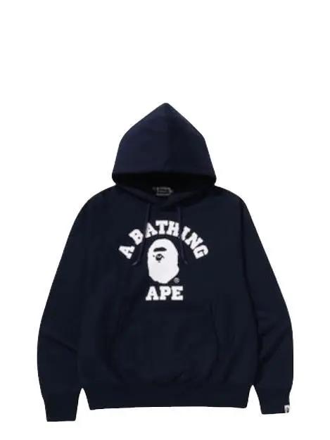 BAPE Classic College Pullover Hoodie - Navy Blue