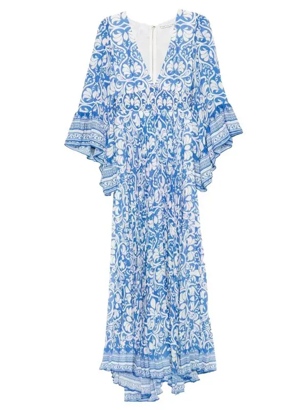 Alice + Olivia Selene Pleated Dress - Multicolour