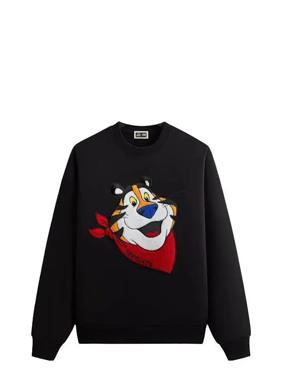 Kith Treats Kellogg’s Frosted Flakes Tony The Tiger Tony Nelson Crewneck Sweatshirt - Black