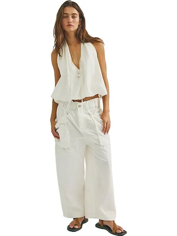 Free People We The Free Costa Harem Pants - Whisper White