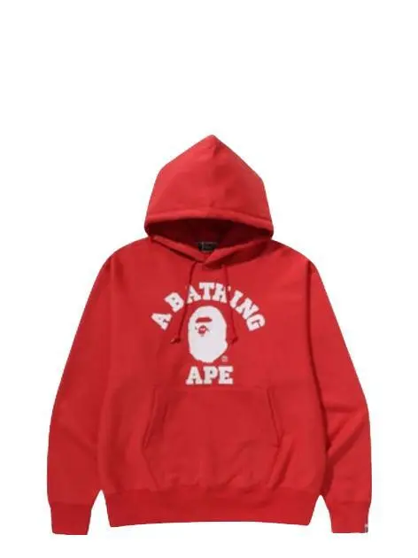 BAPE Classic College Pullover Hoodie - Red
