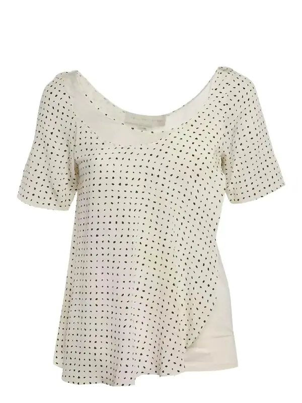 Stella McCartney Printed Short Sleeve Blouse - Neutrals