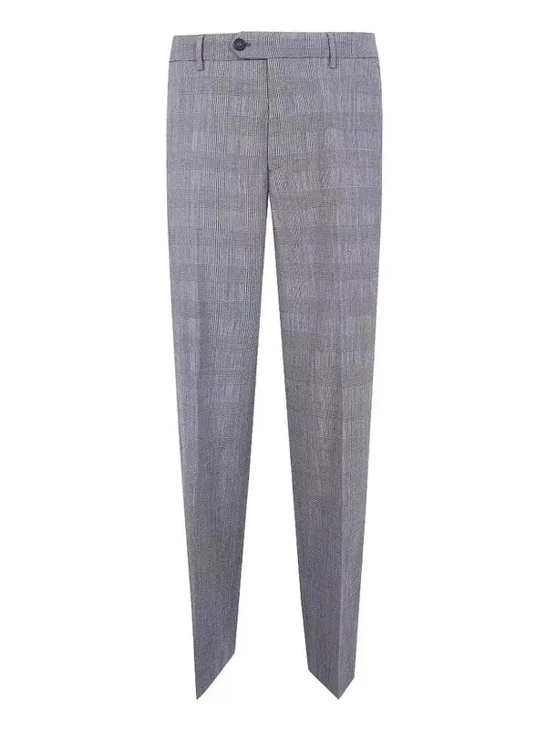 GOLDEN GOOSE Check-pattern Star Embellishment Tailored Trousers - Grey