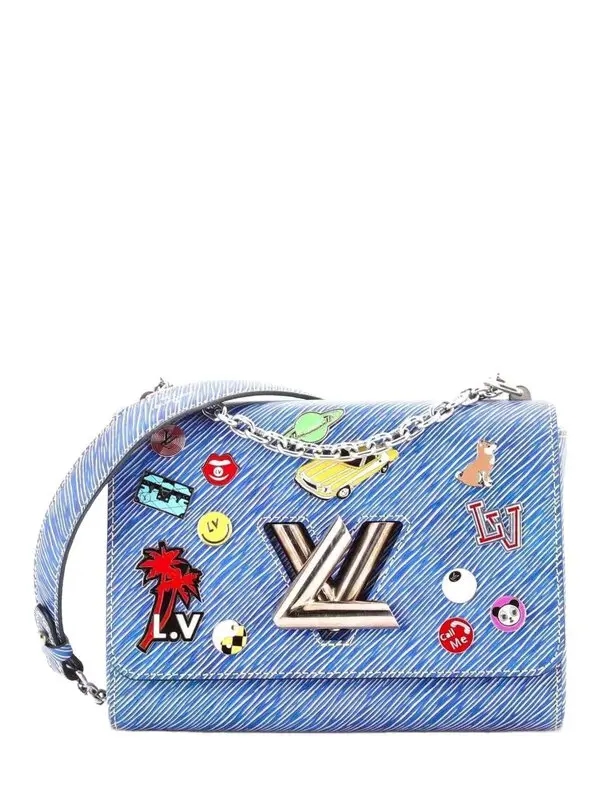 LOUIS VUITTON Twist Handbag Limited Edition Pin Embellished Epi Leather Mm - Blue