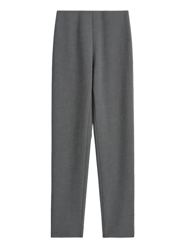 Cos Slim Straight-leg Trousers - Gray