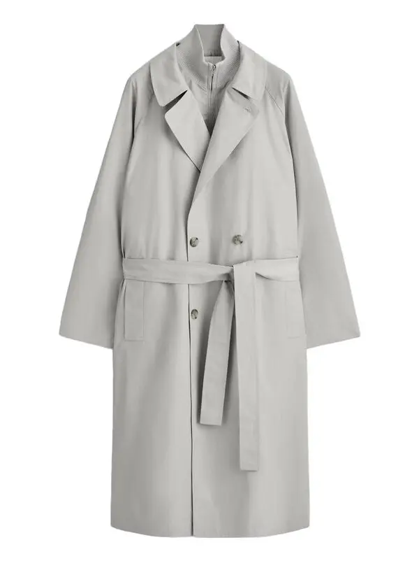 Cos 2-in-1 Water-repellent Trench Coat - Gray