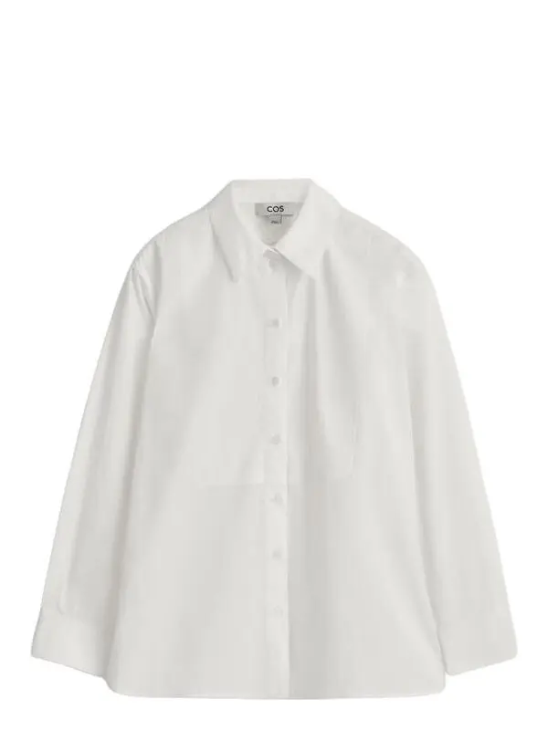 Cos Layered-collar Pima Cotton Shirt - White