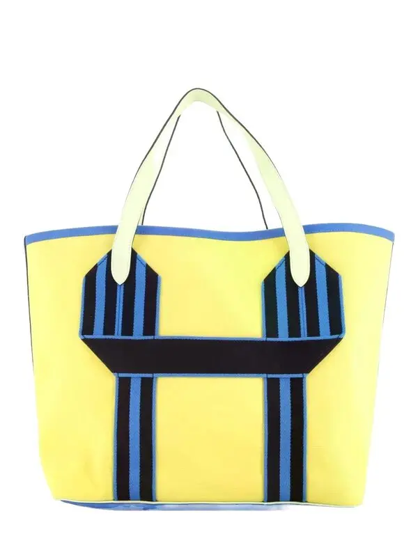 Hermès Pursangle Canvas Tote Bag - Blue