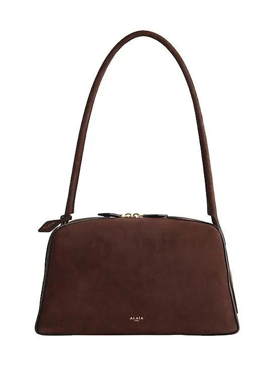 Alaïa Le Bouledogue Medium Leather Shoulder Bag - Brun Fonce