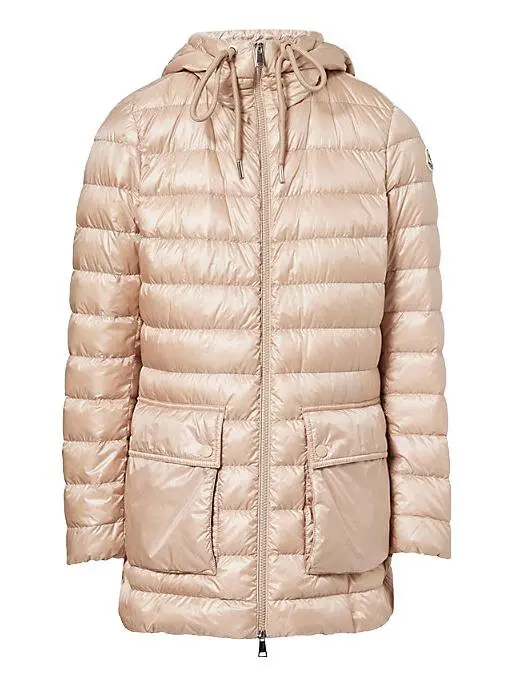 Moncler Jasmin Hooded Shell-down Parka - Cream