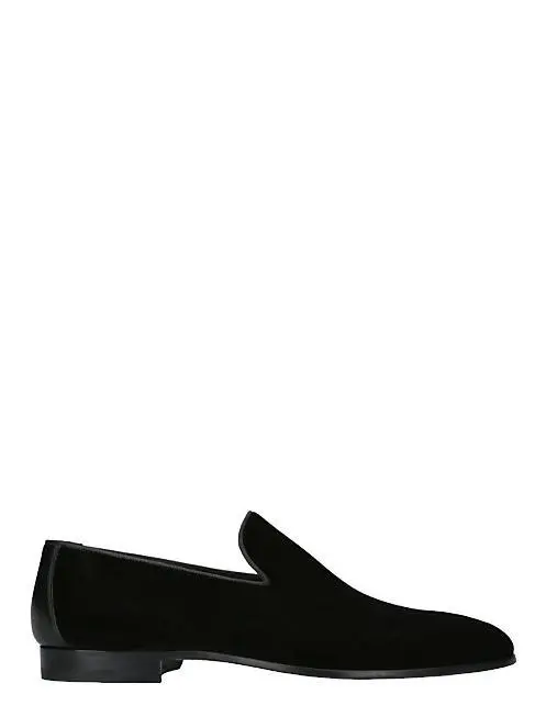 Magnanni Almond-toe Velvet Loafers - Black