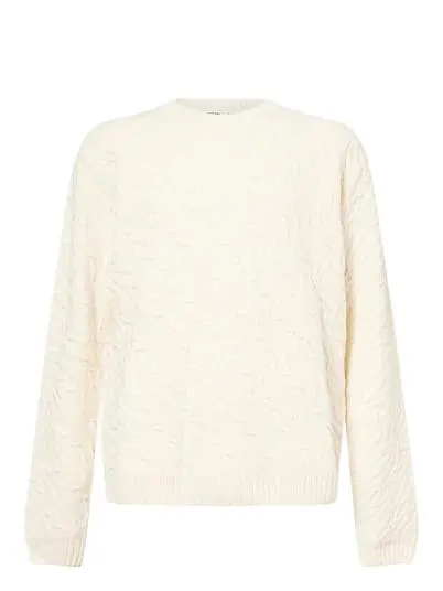 PERCIVAL Cable-knit Wool-blend Jumper - Ecru