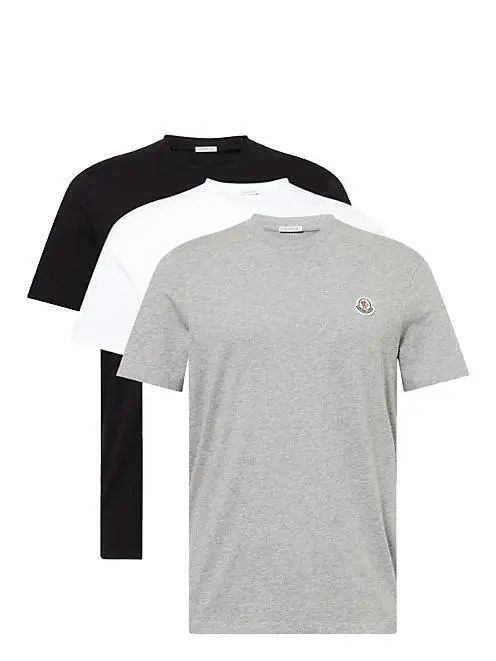 Moncler Regular-fit Crew-neck Pack Of Three Cotton T-shirts - Open Miscellaneous