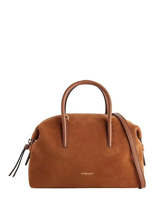 DEMELLIER The Small Stockholm Suede Handbag - Dp Tan/tan