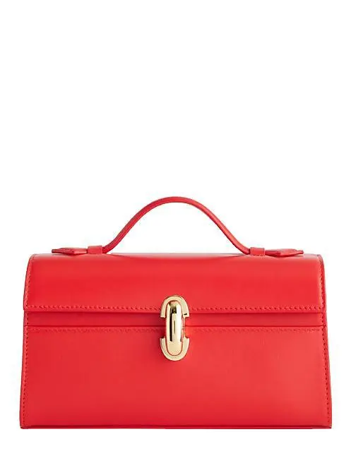 Savette Symmetry Pochette Leather Top-handle Bag - Poppy