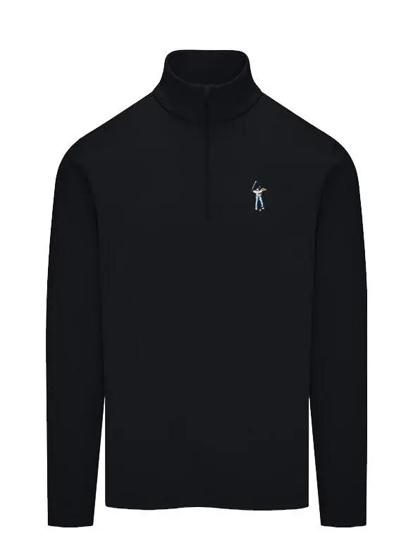 EASTSIDE GOLF Signature Logo Quarter Zip Pullover - Black
