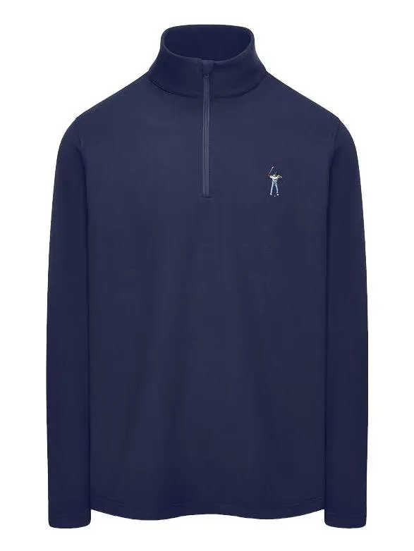 EASTSIDE GOLF Signature Logo Quarter Zip Pullover - Blue Void