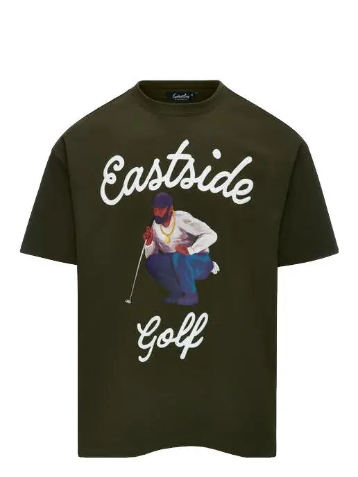 EASTSIDE GOLF Always Reading Cotton Graphic T-shirt - Hunter Green