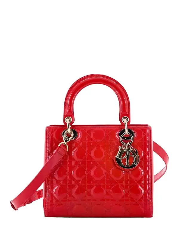 Dior Lady Medium Satchel - Red