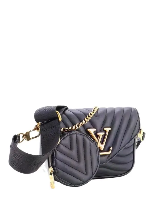 LOUIS VUITTON New Wave Multi Pochette Quilted Leather Crossbody Bag - Black