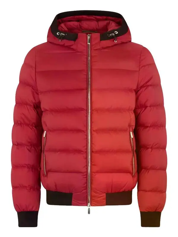 MOORER Padded Hooded Jacket - Red