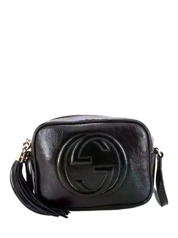 Gucci Soho Disco Patent Small Crossbody Bag - Black