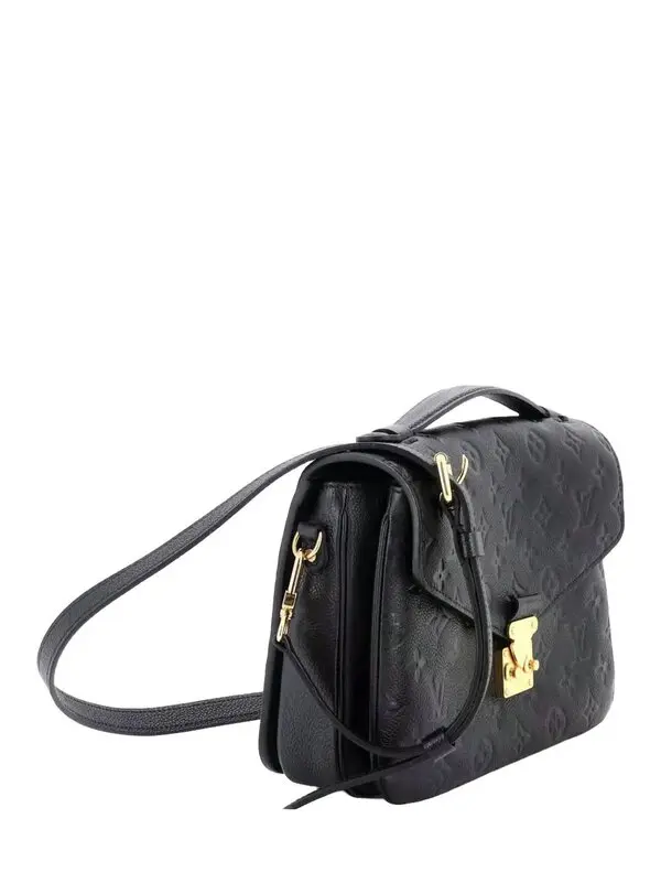 LOUIS VUITTON Pochette Metis Monogram Empreinte Leather Crossbody Bag - Black