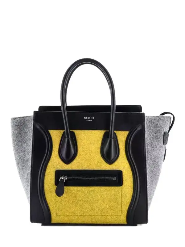 Celine Tricolor Felt Micro Luggage Tote Bag - Multicolour