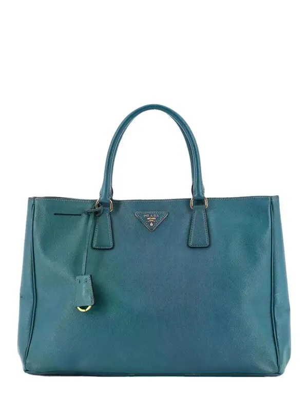 Prada Lux Open Saffiano Leather Large Tote Bag - Blue