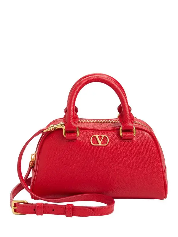 Valentino Garavani Mini Dome Vlogo Signature Top Handle Bag - Red
